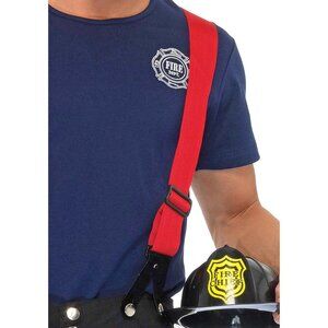 New Item | Accessories | Mens 3pc Fireman Costume Size M L Fire Fighter ...